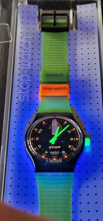 Seltene 1992 STOP Swatch SSB100 Jess Rush, 34mm | Kaufen auf Ricardo