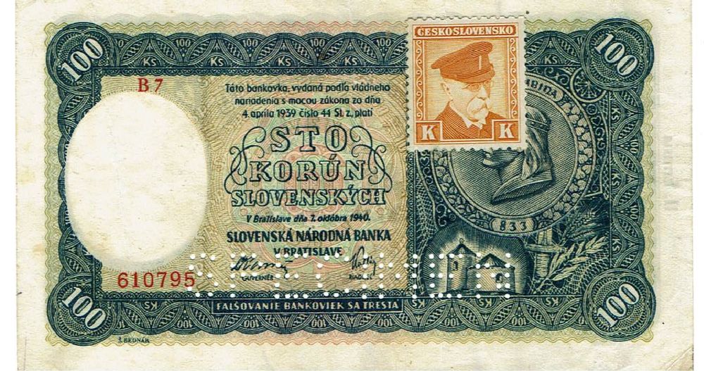 TSCHECHOSLOWAKEI. 100 Korun 1945 SS++/VZ P-52 SPECIMEN (Gebraucht) in Steffisburg für CHF 19 ...