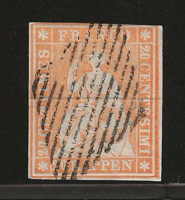 1857 : Strubel Nr. 25D - zentrale Raute : KP 280.-- (Gebraucht) in Gümligen für CHF 30 – mit ...