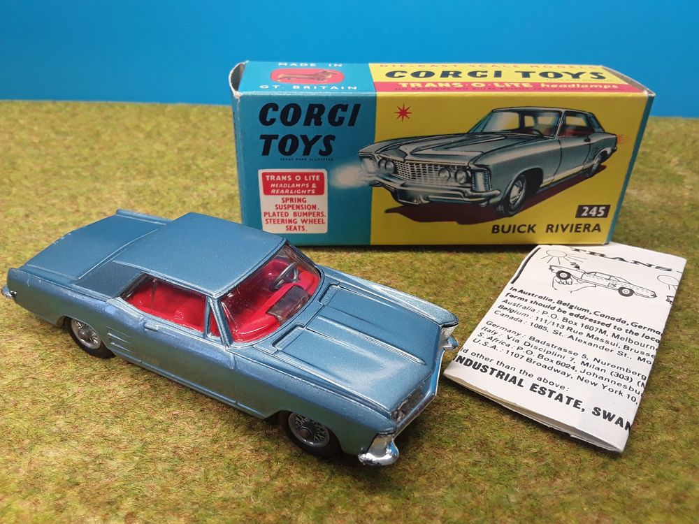 Sammler _ Corgi Toys 245 _ Buick Riviera blau metallic 1:48 (Gebraucht ...