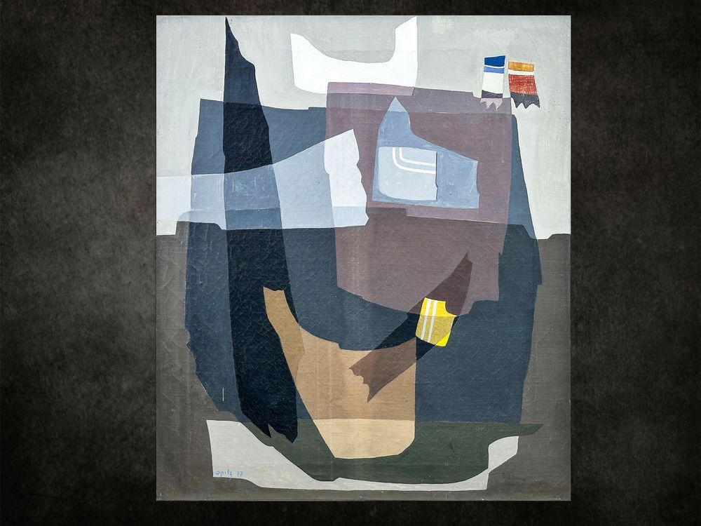 «Lachania», Acrylbild, gerahmt, 1977, 50x59, Franz K. Opitz | Kaufen ...