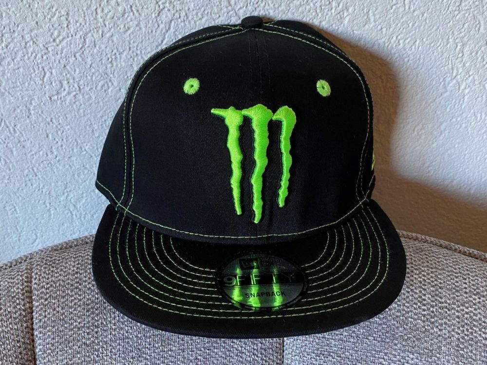 MONSTER Energy Drink Cap schwarz mit grünen Nähten | Kaufen auf Ricardo