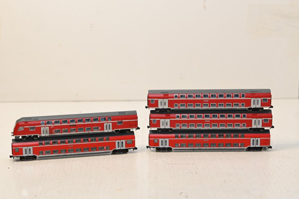 DB Doppelstock Komposition 5 teilig Minitrix Spur N ohne OVP (Gebraucht ...