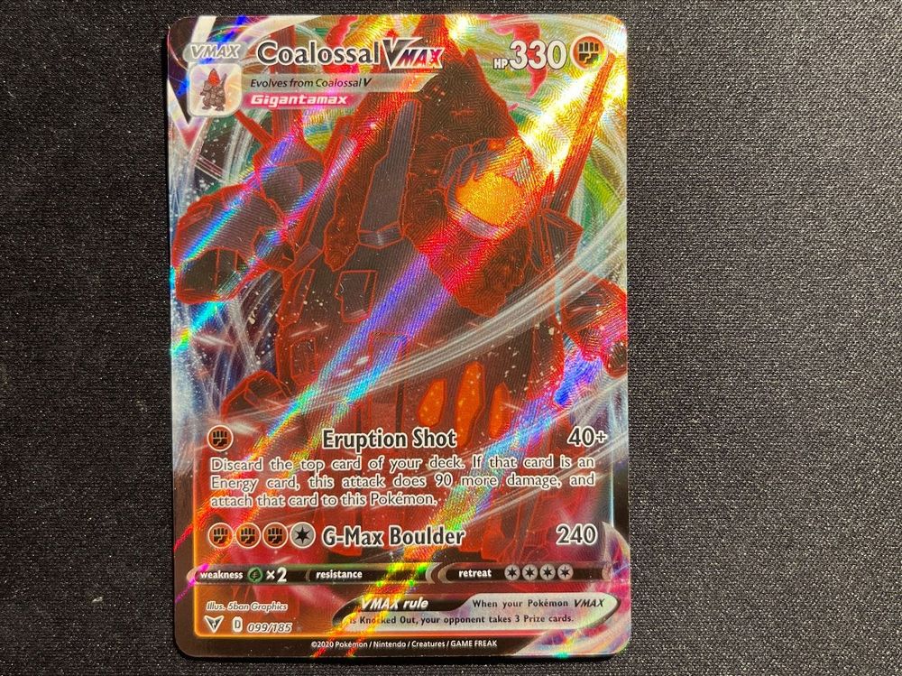 Coalossal VMAX 99 Pokemon Card Karte Vivid Voltage (Gebraucht) in ...