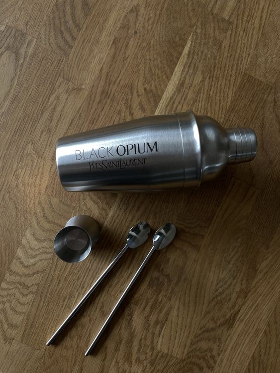 YSL Black Opium Cocktail Shaker Set Edelstahl neu (Neu (gemäss ...