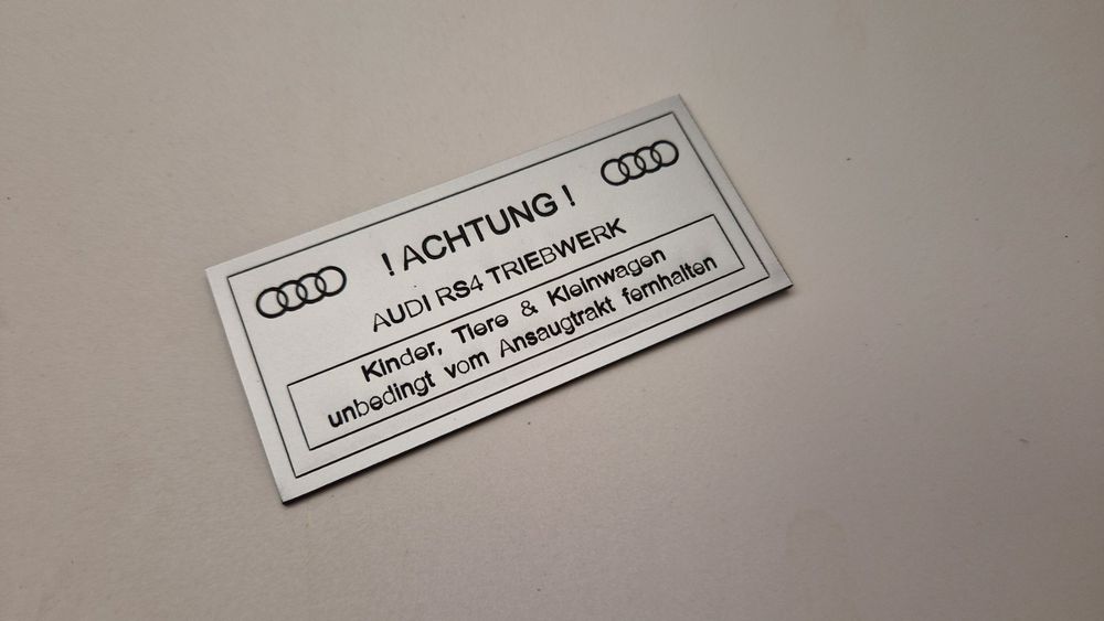 Audi RS4 Schild | Kaufen auf Ricardo