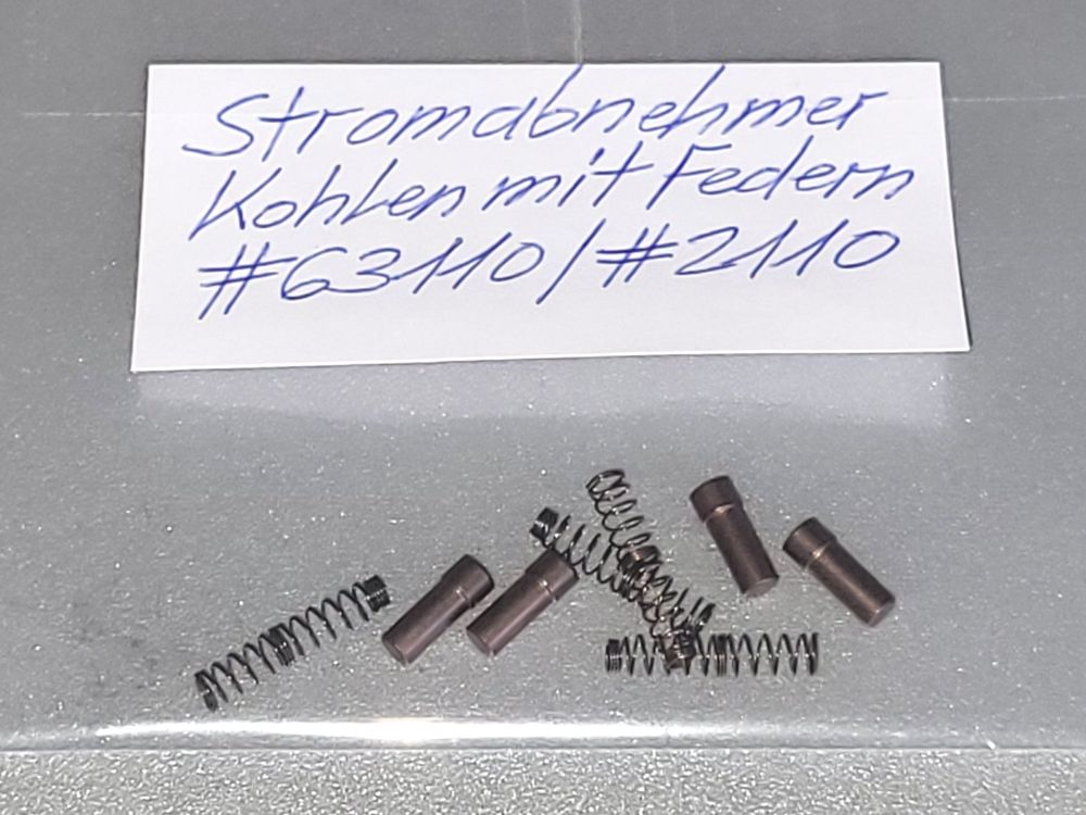 LGB Stromabnehmerkohlen mit Federn 63110/2110 für ältere Lok (Neu und ...