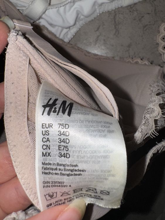 H&M BH‘s, Grösse 75D, Weiss und Altrosa (Gebraucht) in Pfäffikon ZH für ...