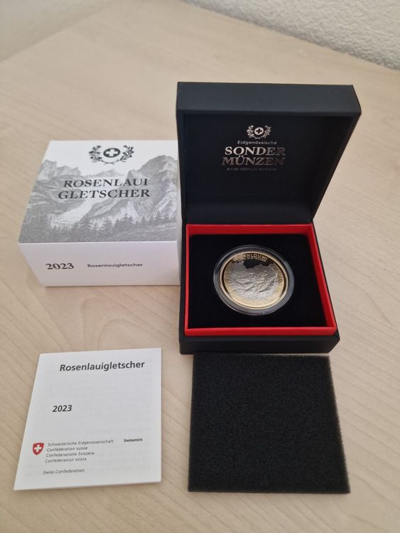 Bimetallmünze «Rosenlauigletscher» PP 10.- | Kaufen auf Ricardo