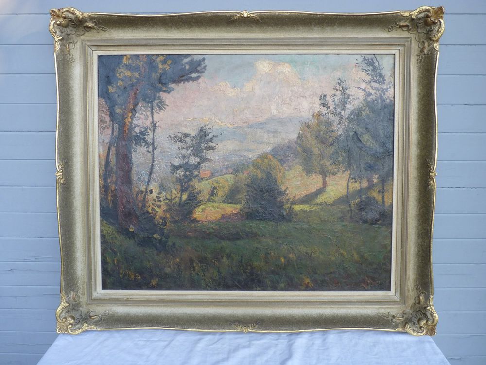 Ölgemälde von Kündig (1950) - Landschaft mit Rahmen (Gebraucht) in ...