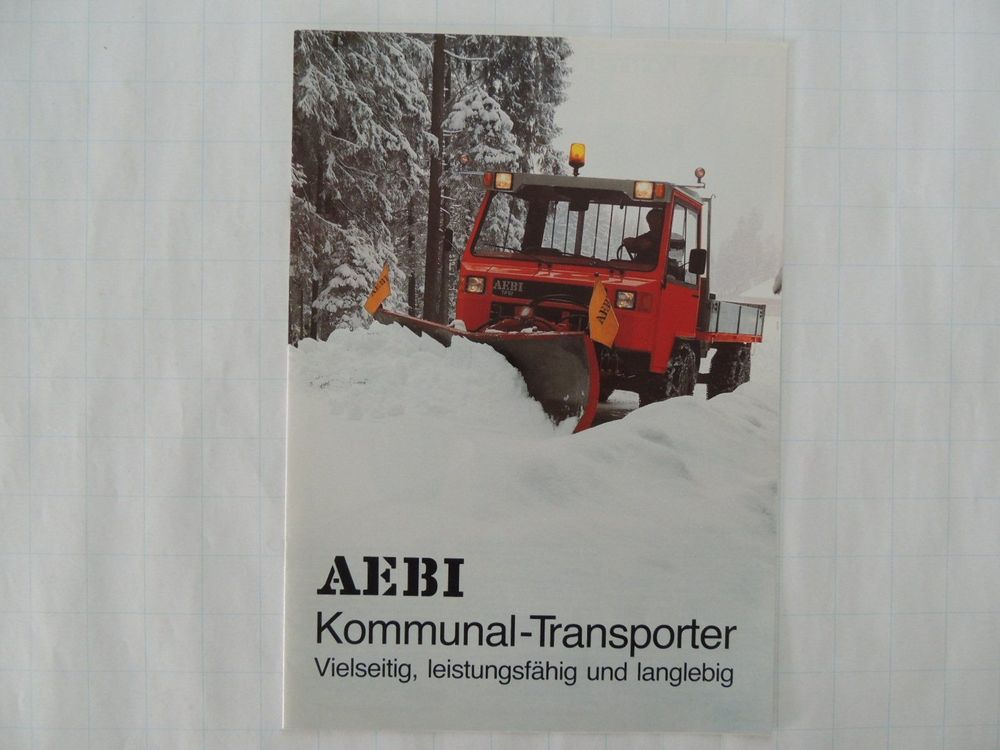 Aebi Kommunal-Transporter 1988 Prospekt, sehr schön ! | Kaufen auf Ricardo