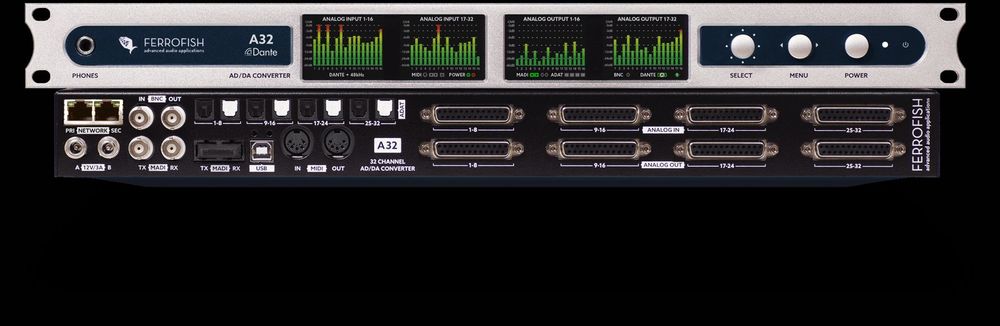 Ferrofish A32 Dante AD/DA Wandler mit RME HDSPe Raydat PCI-E (Gebraucht ...