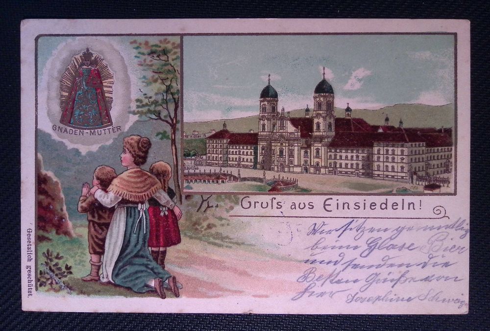 Ak Gruss aus Einsiedeln gel 1907 | Kaufen auf Ricardo
