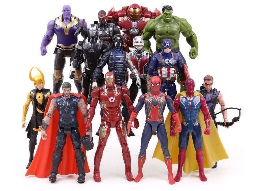 14 MARVEL AVENGERS - SUPERHEROS MIT SPIDERMAN, LOKI USW. (Neu und ...