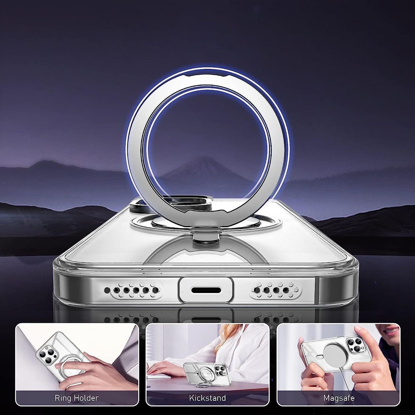 iPhone 17E / 16e - Coque Magnétique support magsafe rotatif (Neuf avec ...
