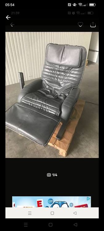 Schwarzer Leder Relaxsessel Massagestuhl Fernsehsessel Occas (Gebraucht ...