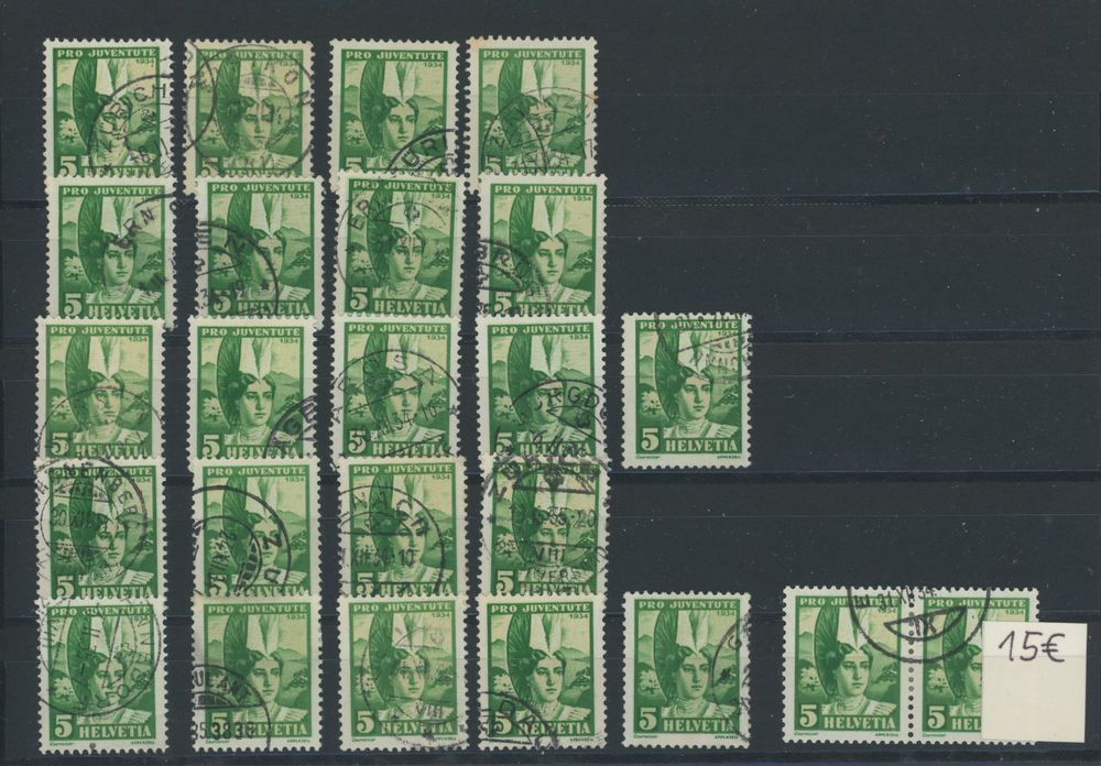 Pro Juventute 1934, 5+5 Rappen, Appenzellerin IR (Gebraucht) in Männedorf für CHF 4 – mit ...