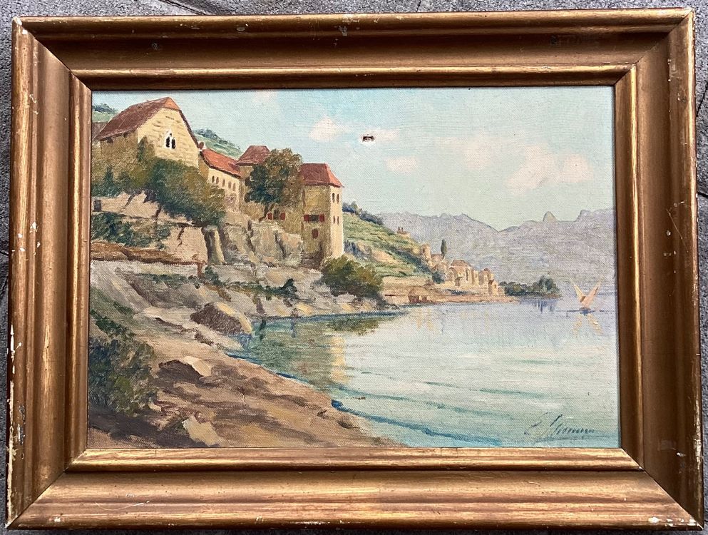 Küsten Szene Gemälde Unleserlich Signiert (Gebraucht) in Root für CHF 30 – mit Lieferung auf ...