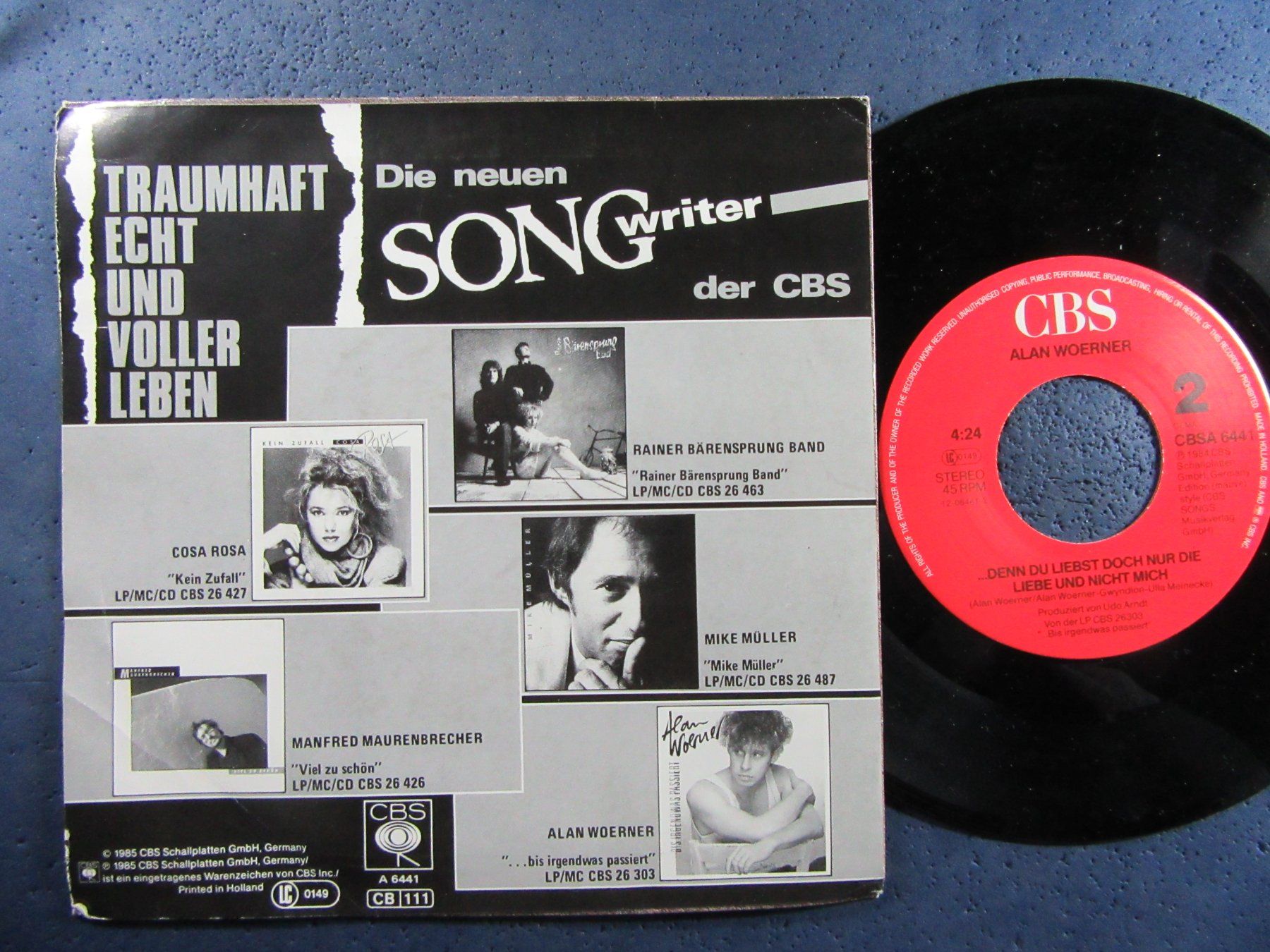 ALAN WOERNER 7"SINGEL 45T LASS UNS 'N WUNDER SEIN (Gebraucht) in ...