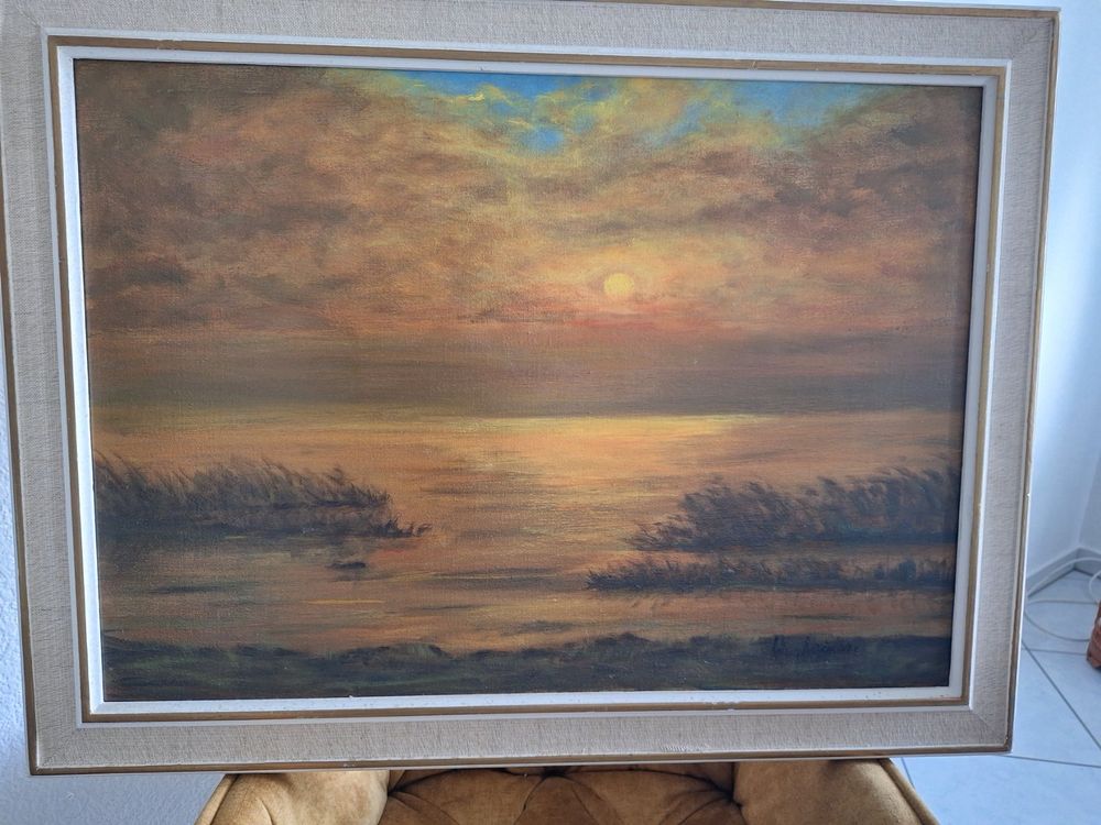 Gemälde Abendstimmung am Meer (Gebraucht) in Grenchen für CHF 180 – mit Lieferung auf Ricardo kaufen