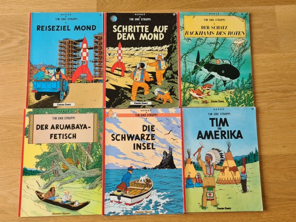 6x Vintage Tim und Struppi Comics/ Cartoons ab 1985 | Kaufen auf Ricardo