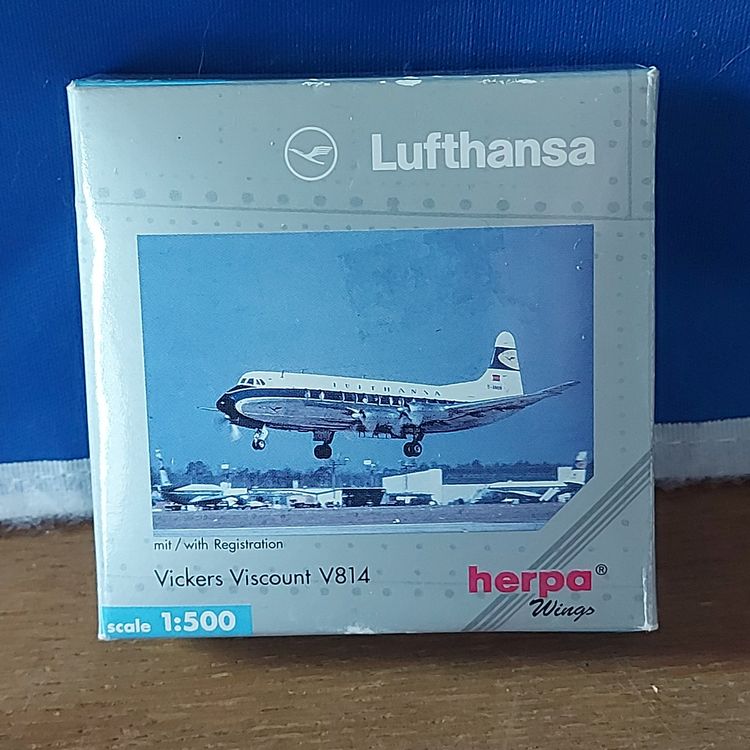 Herpa Wings Lufthansa Vickers Viscount V814 Modell 1:500 (Neu und originalverpackt) in Schlieren ...