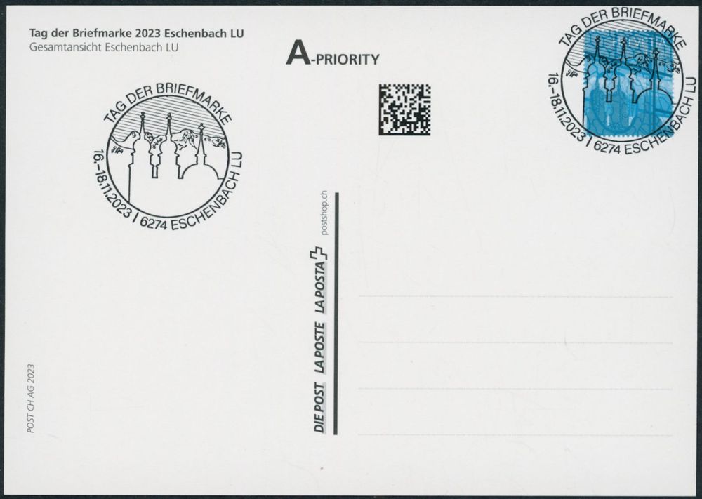 2023 - Tag Briefmarke - Eschenbach - Karte - Sonder · Voll (Gebraucht) in Schindellegi für CHF 4 ...