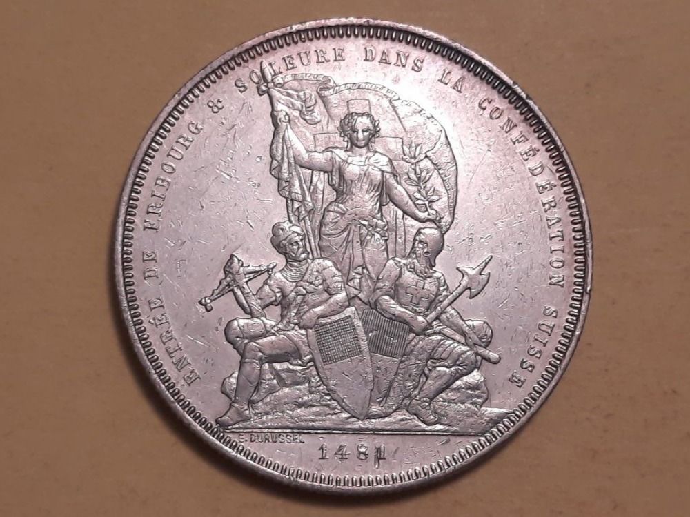 Schweiz 5 Franken Eidgenössisches Schützenfest Fribourg 1881 (Gebraucht) in Buchs SG für CHF 69 ...