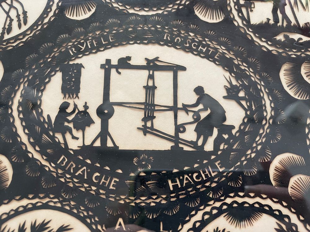 Scherenschnitt Handwerkbild CH - Heidi Widmer 1983 (Gebraucht) in Aarau Rohr für CHF 400 – mit ...