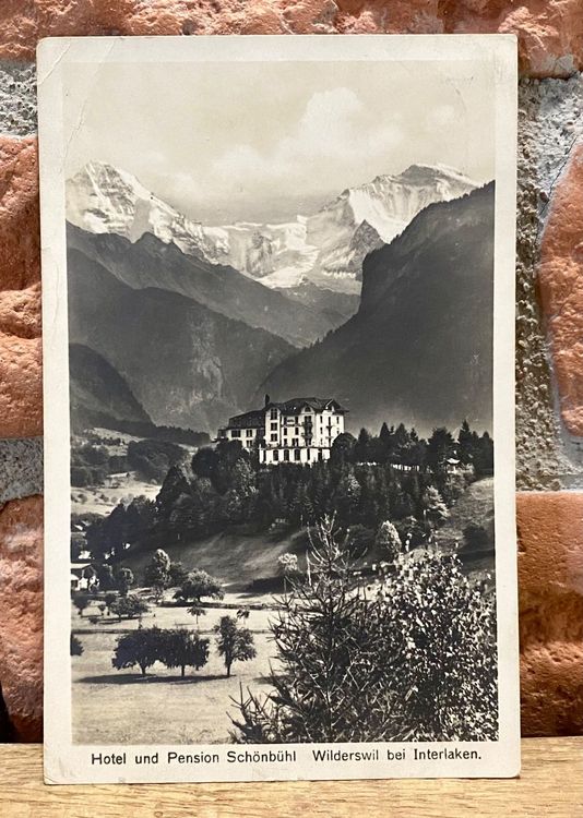 1941 Alte Foto AK - HOTEL & PENSION SCHÖNBÜHL - Wilderswil (Gebraucht) in Root für CHF 1 – mit ...