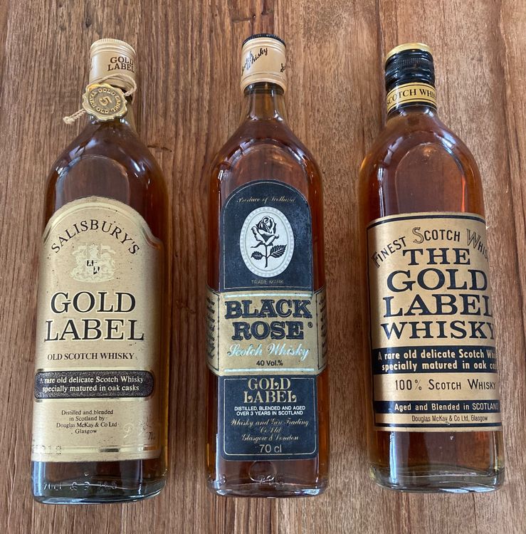 Gold Label Scotch Whisky 3 Stück von ca 1985 (Neu (gemäss Beschreibung ...
