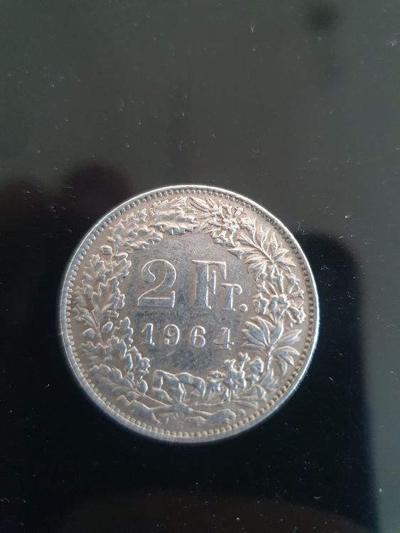 Silber 2 Franken Münze 1964 (Gebraucht) in Schattenhalb für CHF 4 – mit Lieferung auf Ricardo kaufen