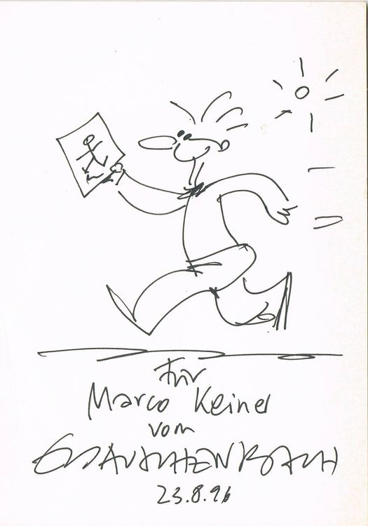 Erich Rauschenbach 1944- Autogramm Sketch Karte 10x15cm (Gebraucht) in ...
