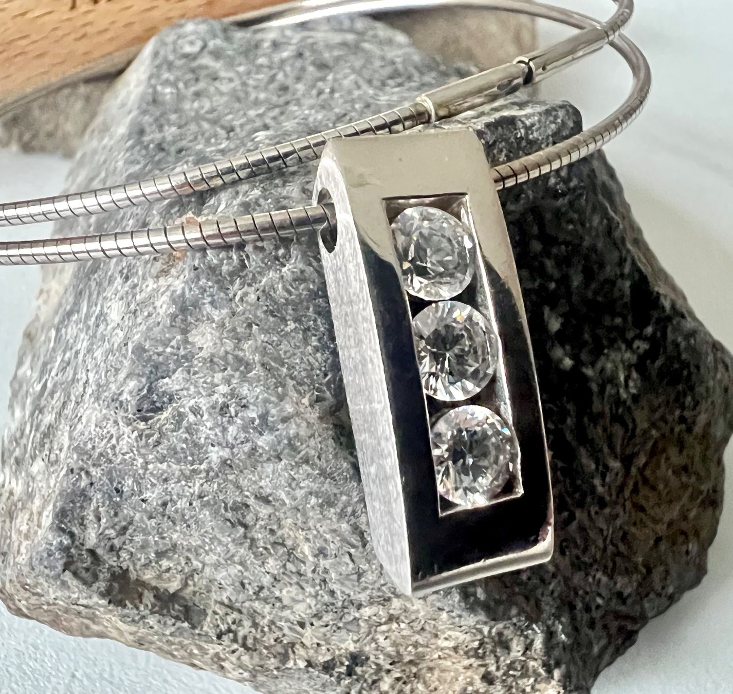 Drei Sterne aus Licht – Silber Collier 925 MPz mit Zirkonia (Gebraucht ...