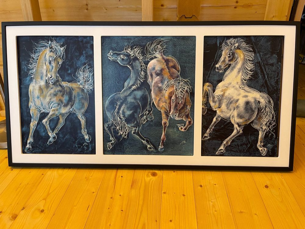 Hans Erni Bild: Tryptichon der Pferde, Sondergrösse (Gebraucht) in Gebenstorf für CHF 200 – nur ...