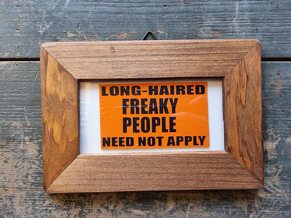 „Long-Haired Freaky People“ – Upcycling-Rahmen Holz (Neu (gemäss ...