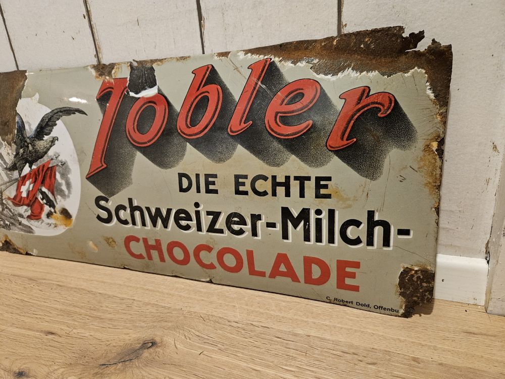original Tobler Schokolade Emailschild, Rarität!!!!!!! | Kaufen auf Ricardo
