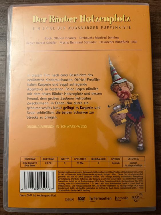 Der Räuber Hotzenplotz (1962) DVD 📀 (Gebraucht) in Sierre für CHF 14.95 ...