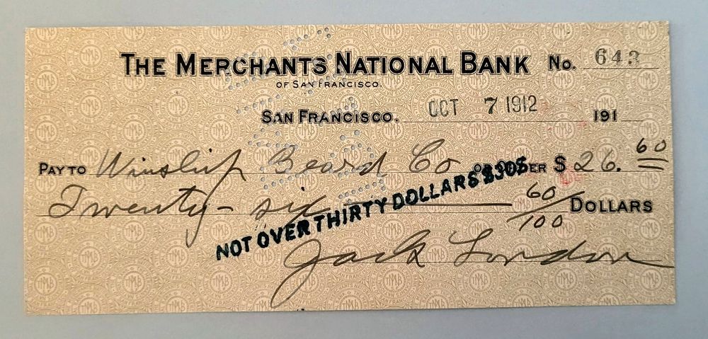 Autograph Jack London (Gebraucht) in Bourguillon für CHF 300 – mit Lieferung auf Ricardo kaufen