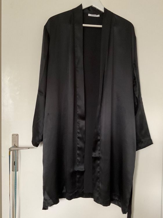 Seiden Morgenmantel Gr M von Globus schwarz NEU/ungetragen | Kaufen auf ...