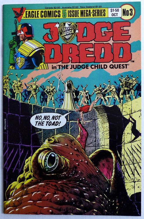 JUDGE DREDD CHILD QUEST #1-5 COMPLETE SERIE BOLLAND ART 1984 (Gebraucht ...