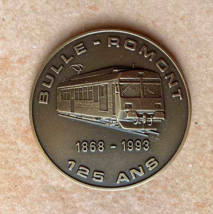 Médaille 125 ans Bulle-Romont 1868-1993 GFM (D'occasion) à Versoix pour CHF 10 – retrait ...