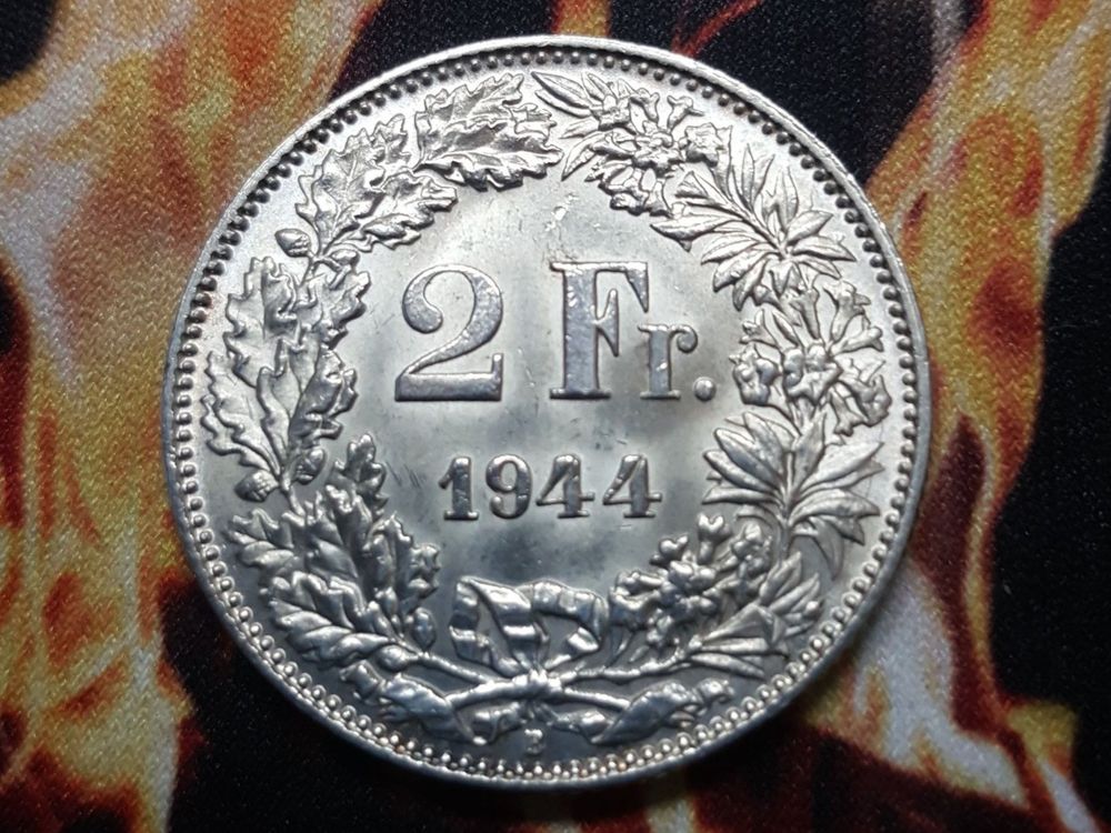 2 Franken, 1944, unz. stgl. direkt ab Münzrolle!!! | Kaufen auf Ricardo