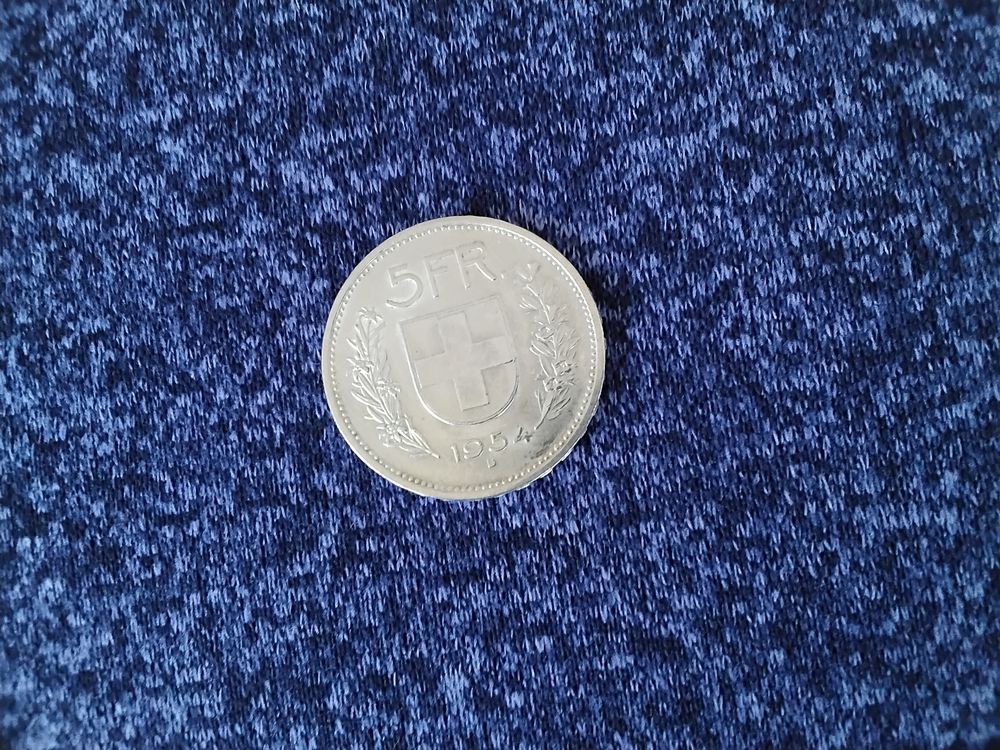 5 Fr. Helvetia 1954 / Seltene Münze (Gebraucht) in Oberhelfenschwil für ...