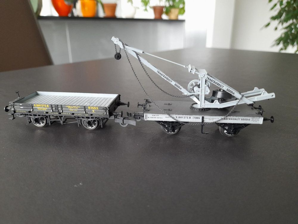 Set wagon plat + grue TRIX HO 23517 dans sa boîte. (Gebraucht) in ...