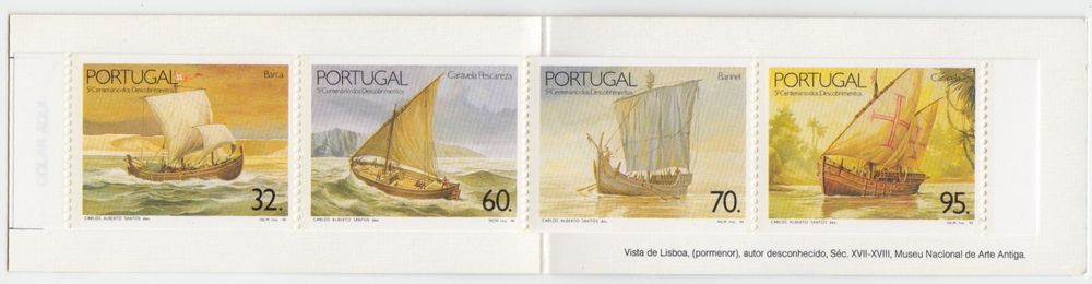 PORTUGAL 1990 SCHIFFE DER ENTDECKER MH MI.1834C-1837C** (Neu (gemäss ...