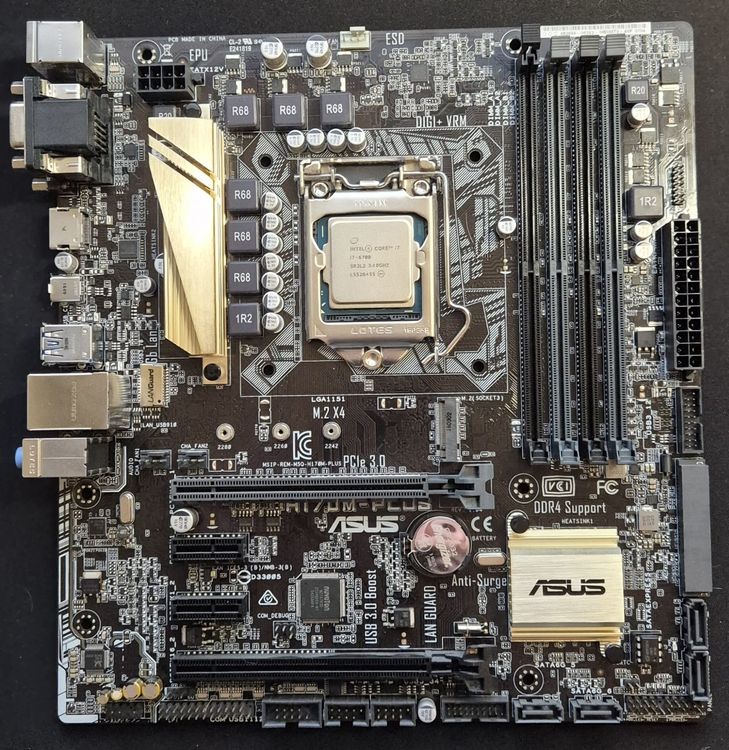 Intel i7-6700 + ASUS H170M-PLUS + 8GB DDR4 – TESTÉ BIOS OK (Gebraucht ...