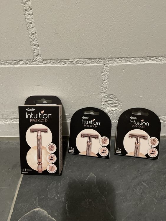 Intuition Rasierer Rose Gold + 30 Klingen (Neu und originalverpackt) in ...