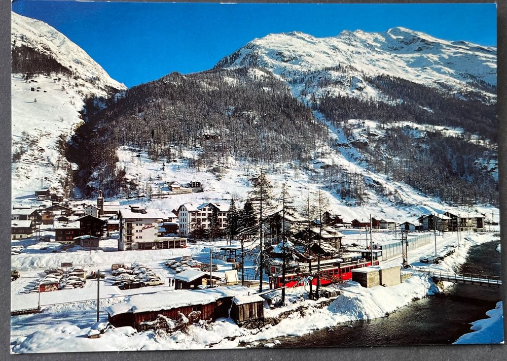 Täsch mit Brig-Visp-Zermatt Bahn/ Oldtimer Autos (Gebraucht) in Wabern ...