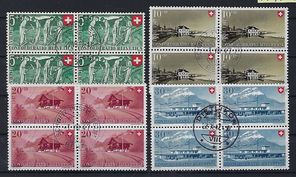 1947 Pro Patria Viererblocks 14992 (Gebraucht) in Lunden für CHF 12 – mit Lieferung auf Ricardo ...